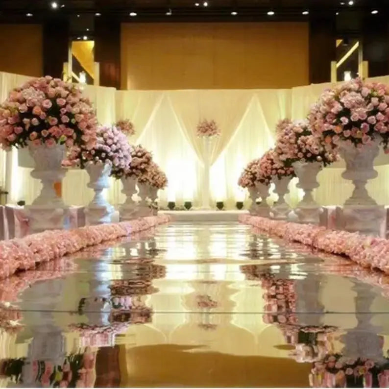 Gold/Silver Mirror Carpet | Mirror Runners | Event Supplies Canada