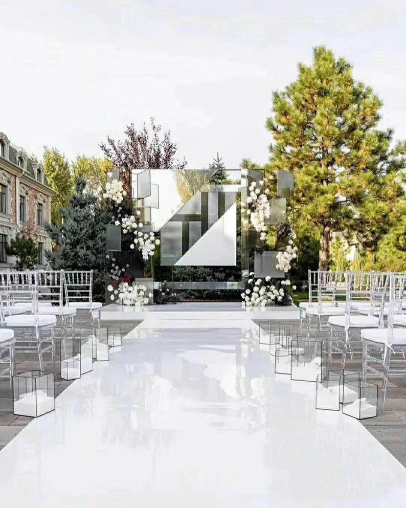 White Mirror Carpet | Mirror Runners | Event Supplies Canada